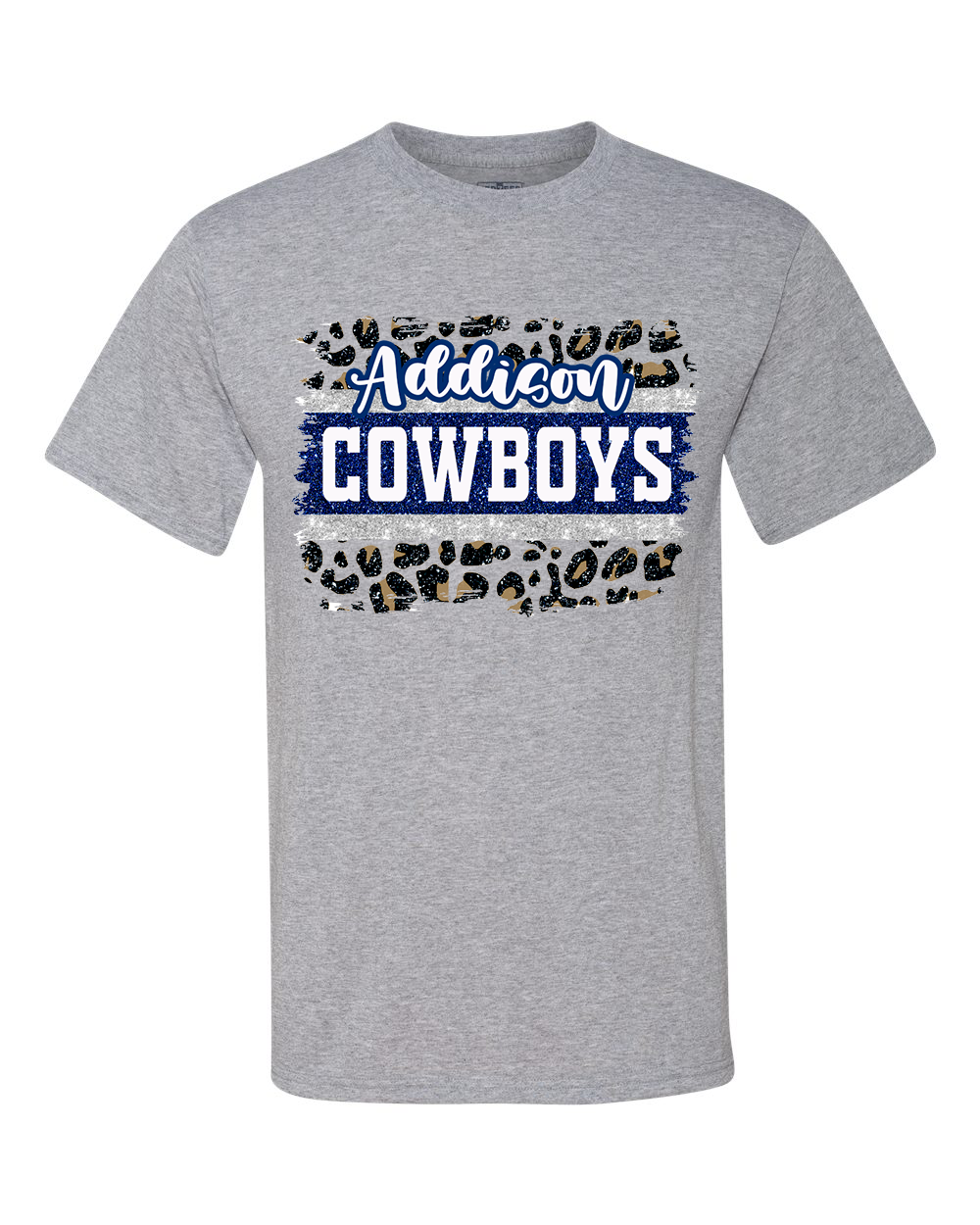 Addison Cowboys Cheetah - T-shirt - ADULT – Addison Cowboys Merch